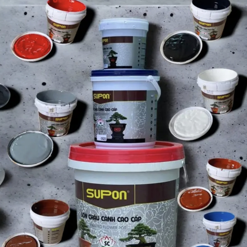Sơn chậu cảnh Supon siêu bóng hệ nước - có kháng kiềm, sơn trực tiếp ...