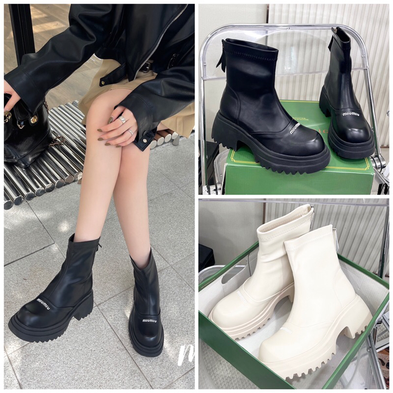 Bốt boot da mii QCCC đế cao fullbox | Shopee Việt Nam