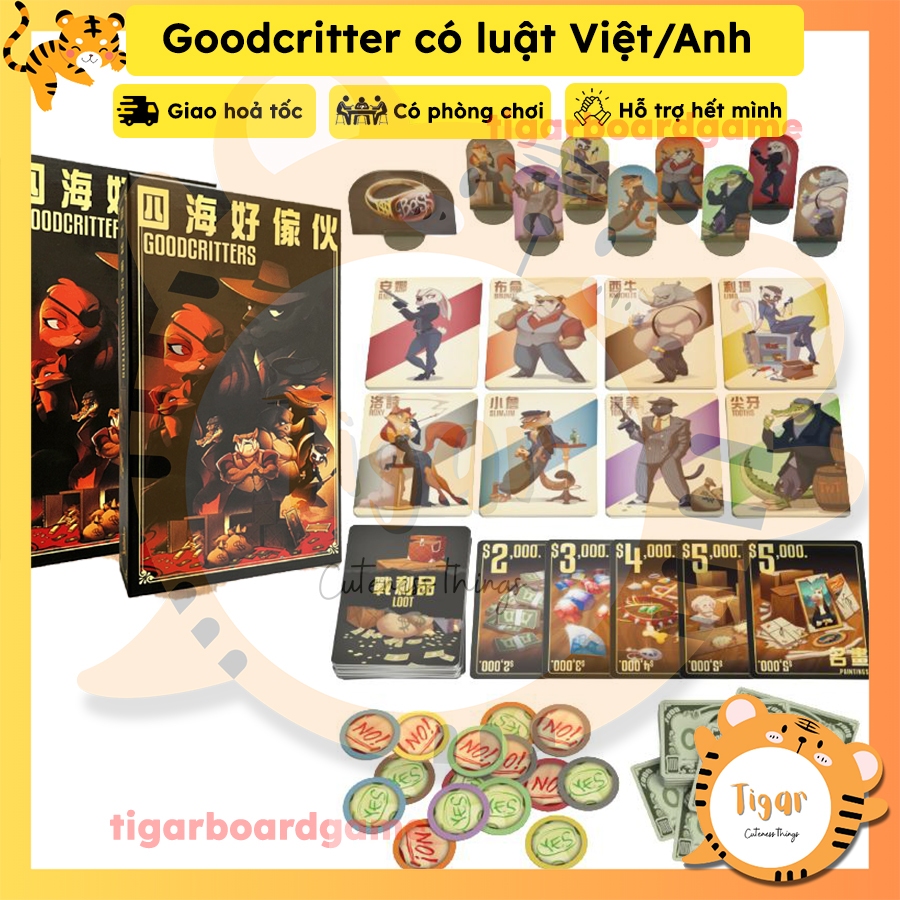 Bộ trò chơi boardgame GOOD CRITTER GOODCRITTERS - Băng cướp thủ đoạn ...