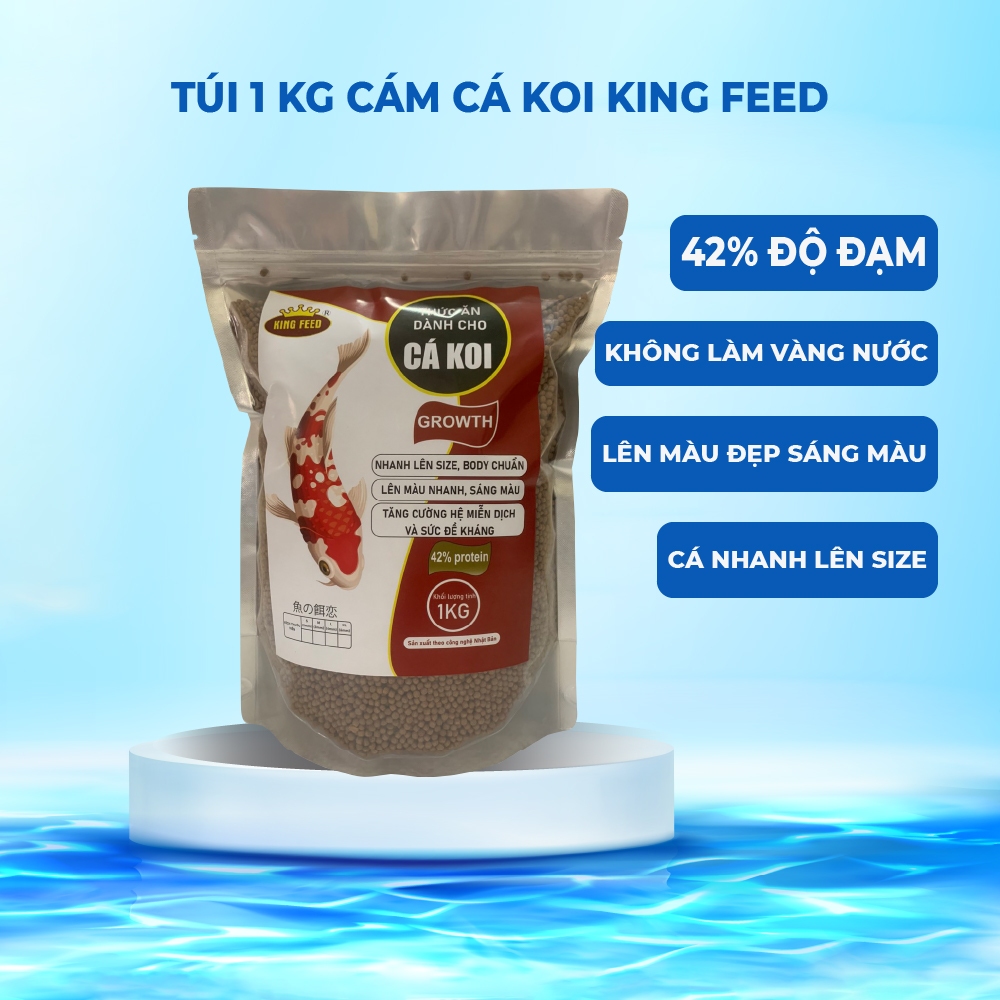 Cám Cá Koi King Feed 1kg Siêu Tăng Trưởng 42% Độ Đạm, Thức ăn cho cá ...