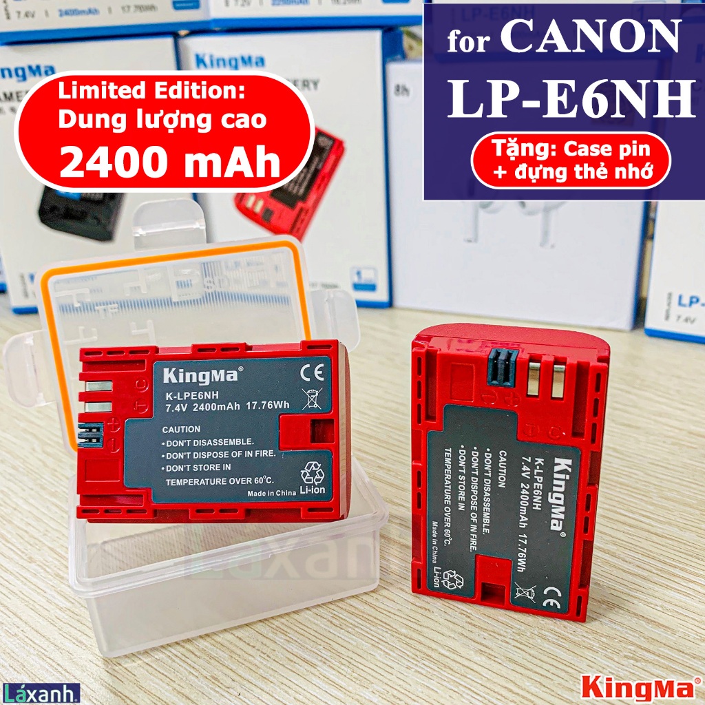 Pin DLC Canon LP-E6NH 2400mAh | Kingma Canon EOS R R5 R6 5D2 5D3 5D4 6D 6D2 7D 60D 70D 80D 90D ...