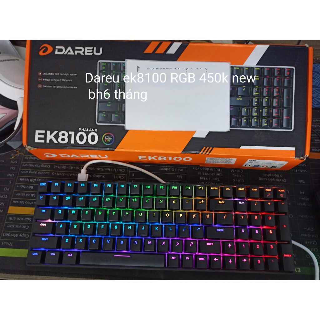 Bàn phím cơ 2nd Dareu Ek1280 Ek880 Led RGB 16.8triệu màu | Shopee Việt Nam