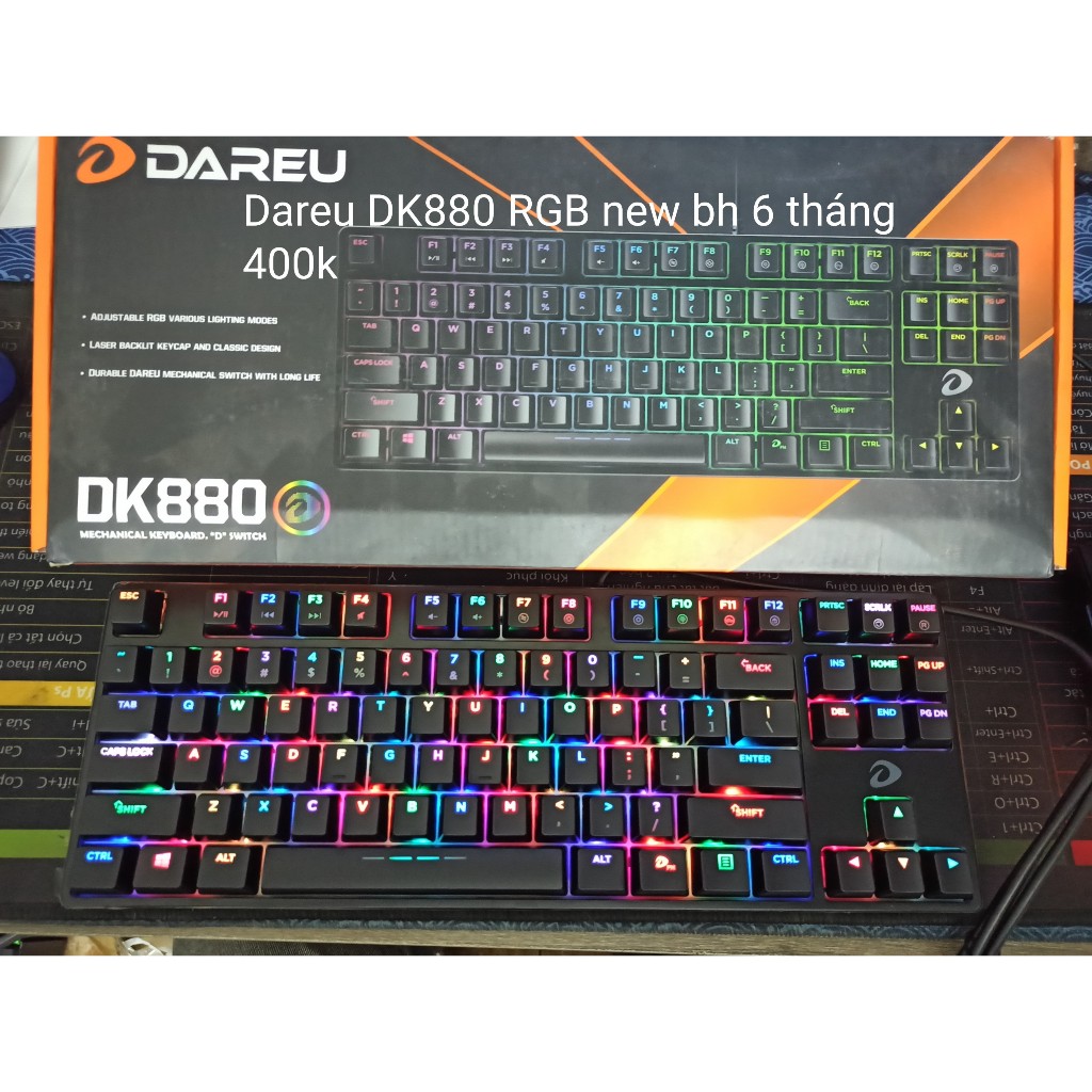 Bàn phím cơ 2nd Dareu Ek1280 Ek880 Led RGB 16.8triệu màu | Shopee Việt Nam