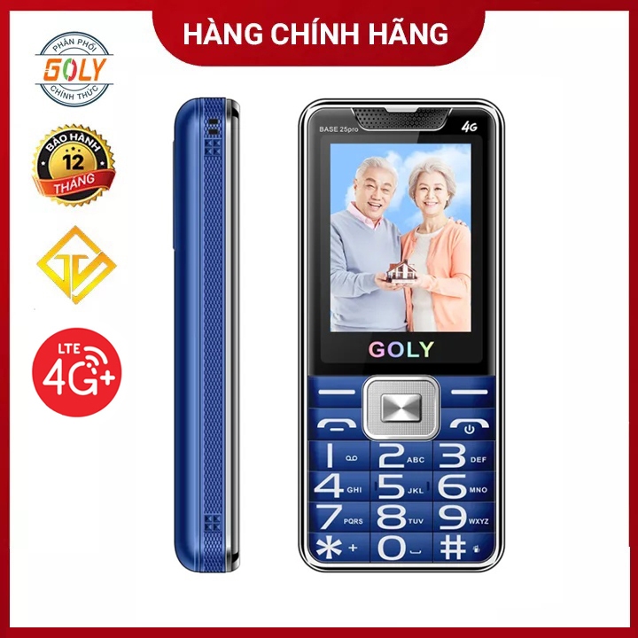 Điện thoại Goly Base 25 Pro 4G LTE , Gọi HD Call ,Màn hình lớn, Pin ...