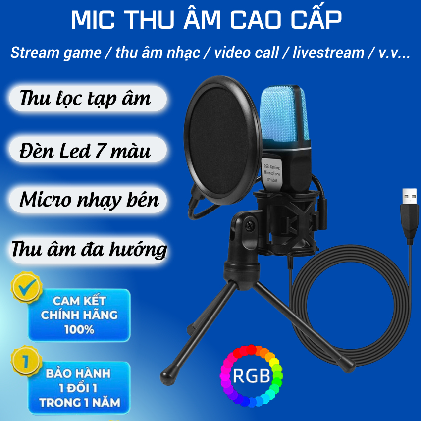 Micro thu âm ME6S, Mic livestream có màng lọc tạp âm, Micro sử dụng cho ...