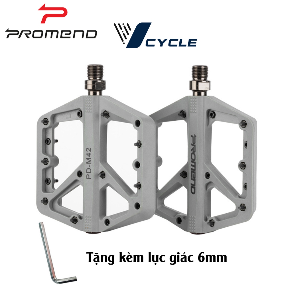 [Chính hãng PROMEND] Pedal bàn đạp xe đạp leo núi MTB Promend PD-M42 chất liệu sợi Nylon siêu ...