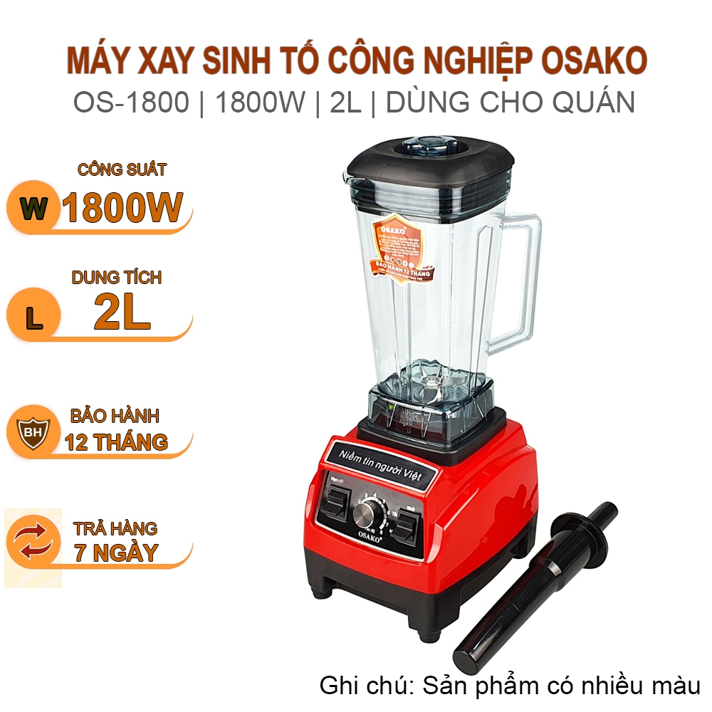 Máy xay sinh tố công nghiệp cho quán Osako OS-1800 cối nhựa kháng vỡ 2L ...