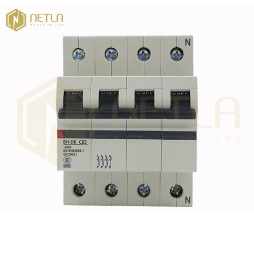 MITSUBISHI (HÀNG CHÍNH HÃNG) Cầu dao tự động Aptomat MCB 4 PHA BH-D6 6A, 10A, 16A, 20A, 25A, 32A ...