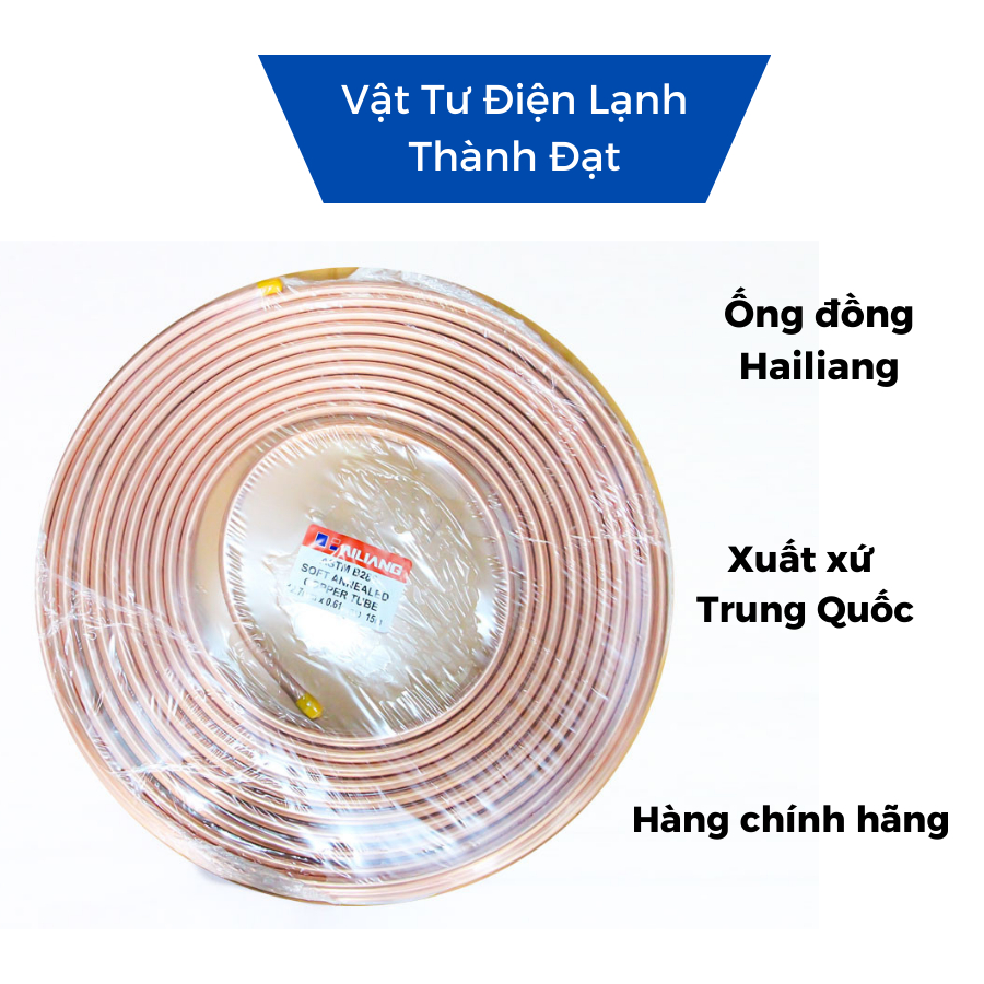 Ống đồng Hailiang phi 6+10 dày 0.71mm + bảo ôn cách nhiệt | Shopee Việt Nam