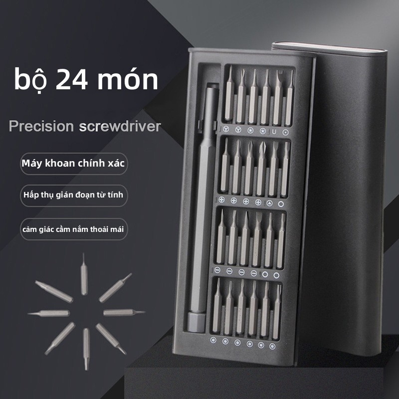 Bộ TUA VÍT đa năng mini HỘP ĐEN 24 đầu nhỏ sửa điện thoại, tô vít từ ...