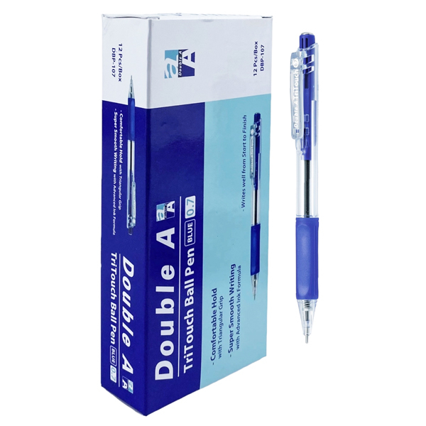 [SIÊU RẺ] Hộp 12 Bút Bi Double A Tritouch DBP-107 0.7mm (Đầu ngòi nhỏ ...