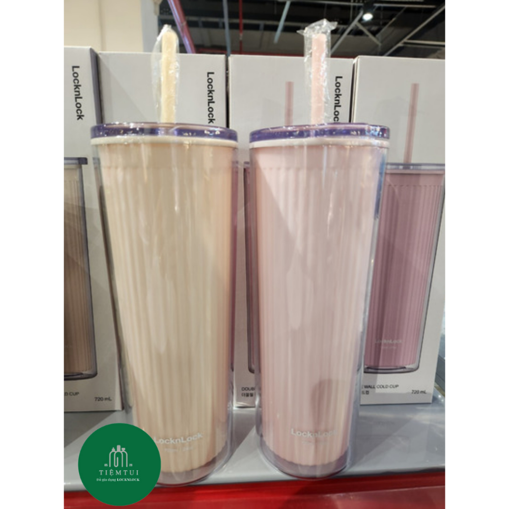 Ly nhựa 2 lớp LocknLock kèm ống hút, dung tích 720ml - HAP528 | Shopee Việt Nam