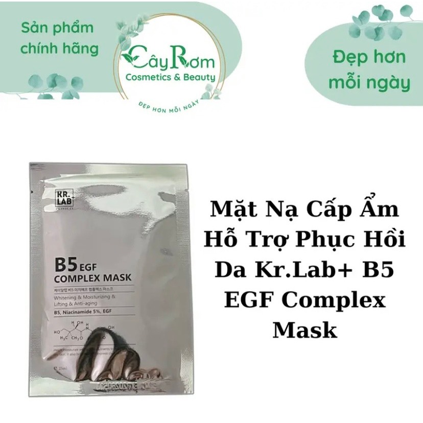 Mặt nạ cấp ẩm hỗ trợ phục hồi da Kr.Lab + B5 EGF Complex Mask Cây Rơm ...