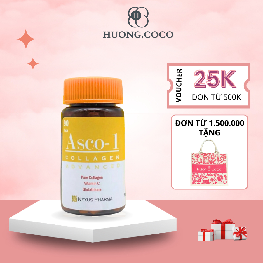 Collagen trẻ hoá da Asco-1 hộp 90 viên | Shopee Việt Nam
