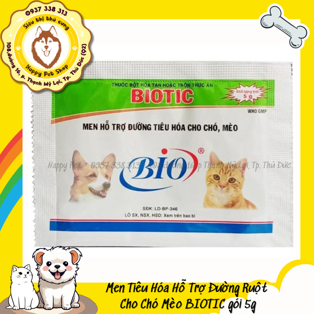 Men Tiêu Hóa Hỗ Trợ Đường Ruột Cho Chó Mèo BIOTIC gói 5g | Shopee Việt Nam