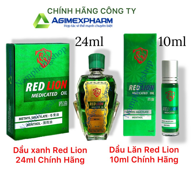 [Chính hãng] Dầu Xanh Red Lion Medicated Oil Agimexpharm 24ml | Shopee ...