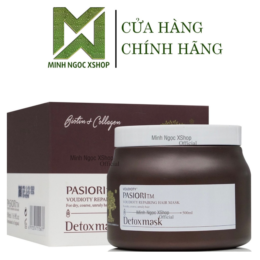 Kem ủ tóc phục hồi và thải độc Biotin Collagen Voudioty Detox Mask ...