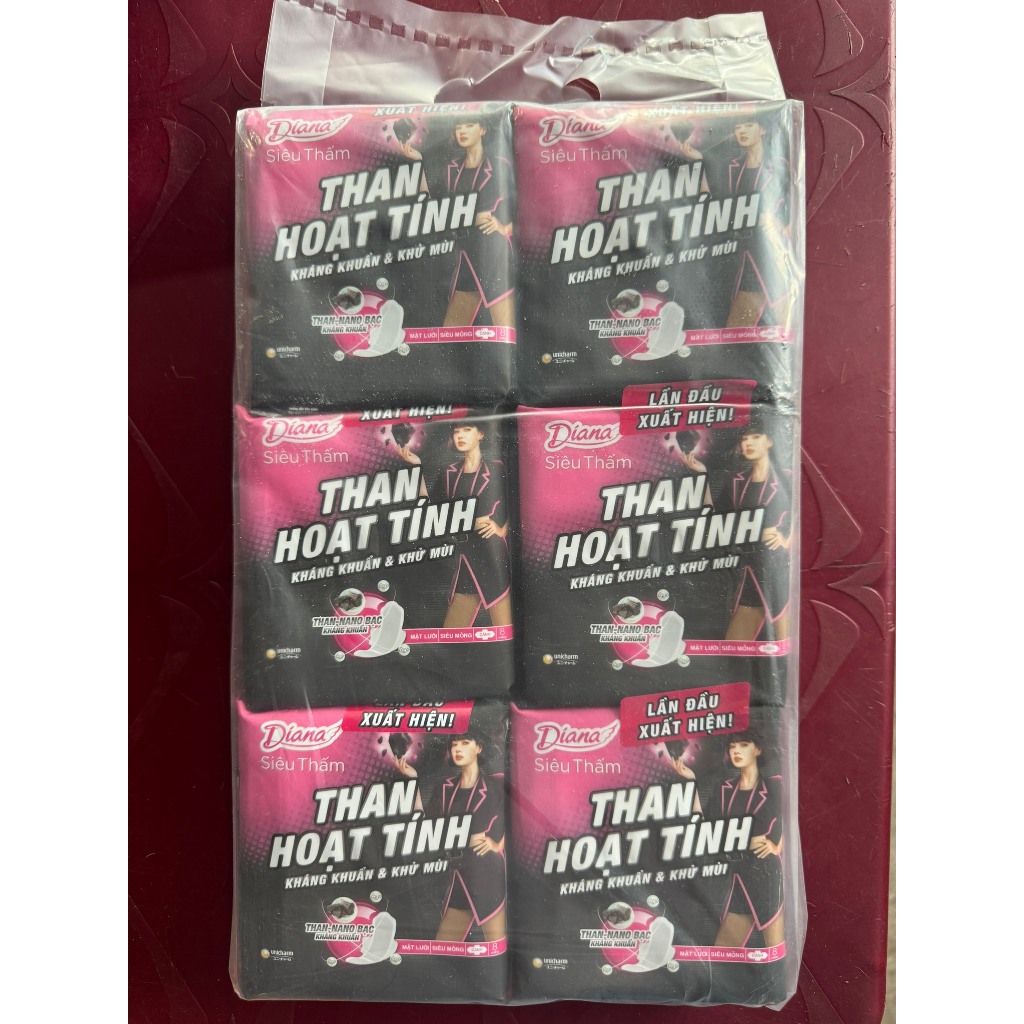 {ĐỘT PHÁ MỚI} COMBO 6 GÓI BVS DIANA SENSI/ SIÊU THẤM THAN HOẠT TÍNH ...