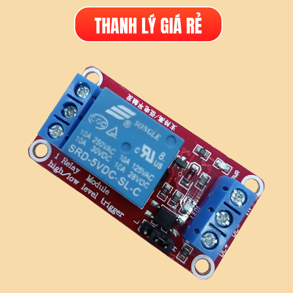 [THANH LÝ] Module 1 Relay Với Opto Cách Ly Kích H/L (5VDC) | Shopee ...