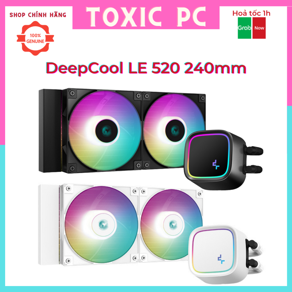 Tản Nhiệt Nước AIO Deepcool LE520 ARGB 240mm - Màu Đen / Trắng Tản ...
