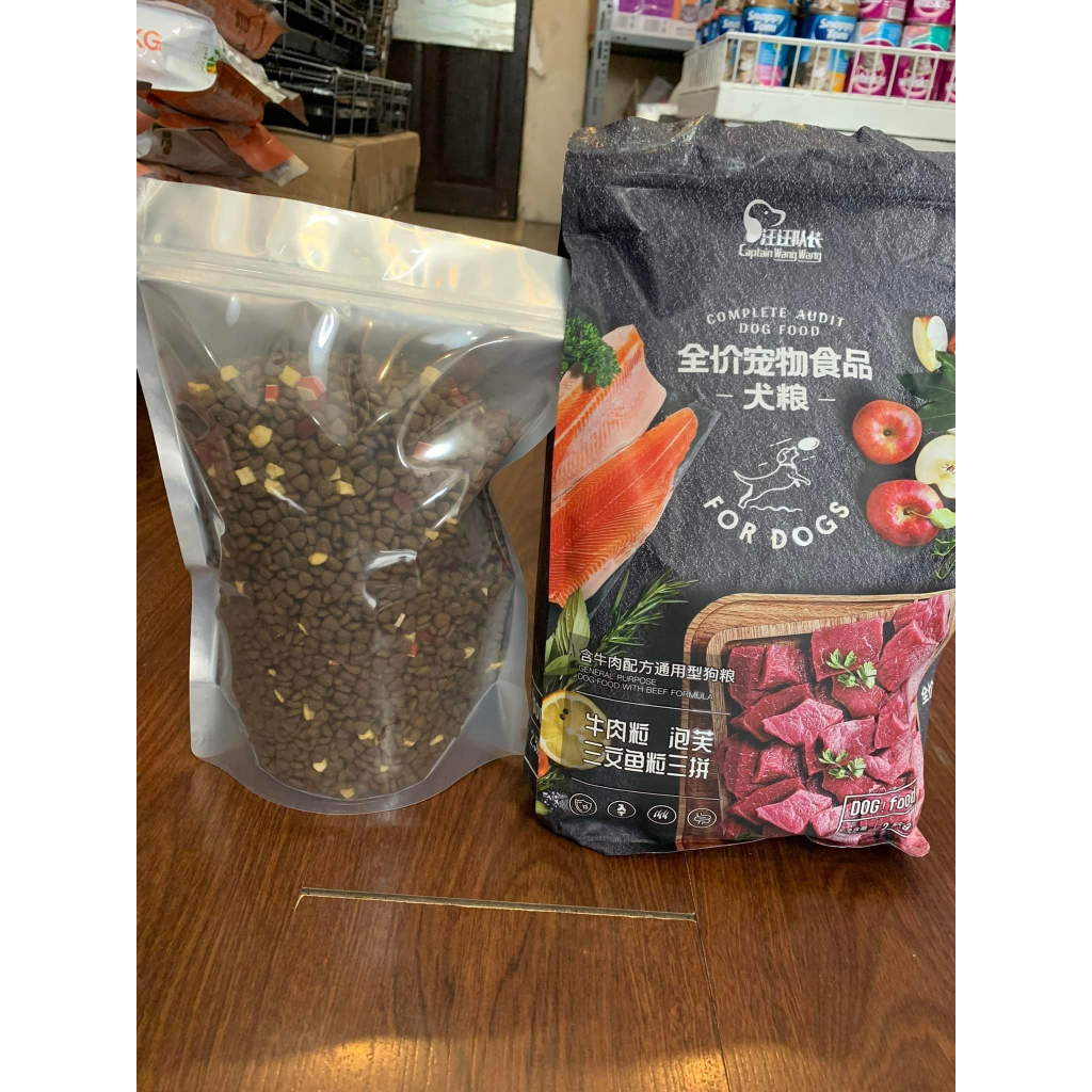 Thức ăn cho chó kén ăn Captain mix thịt sấy, rau củ đông khô gói 1kg ...
