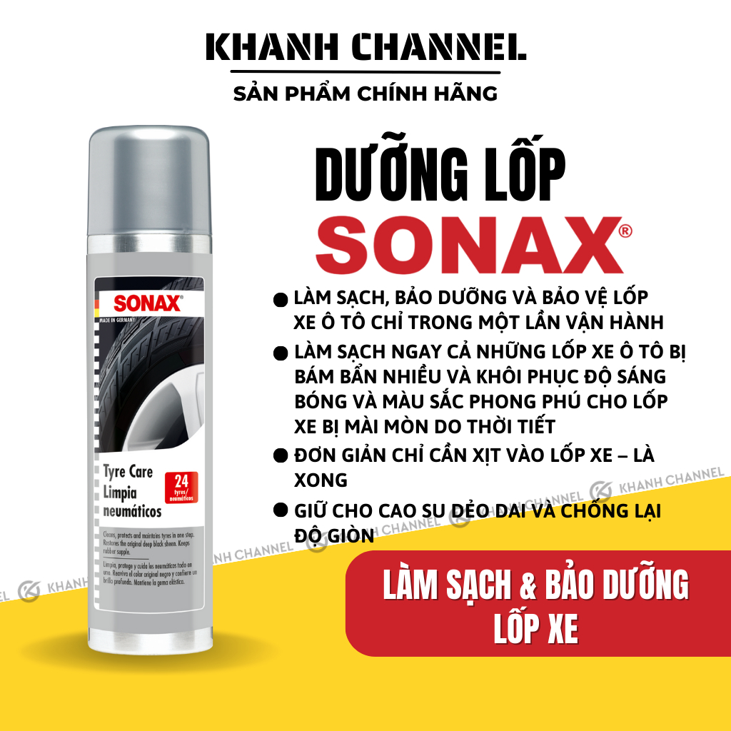 Bảo Dưỡng Lốp Xe Ô tô Sonax 435300 - Tyre care | Shopee Việt Nam