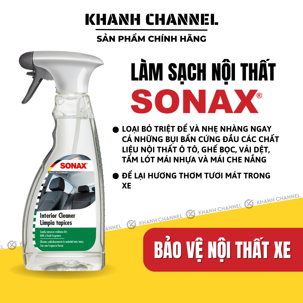Dung Dịch Vệ Sinh Nội Thất Ô tô Sonax 500ml | Shopee Việt Nam