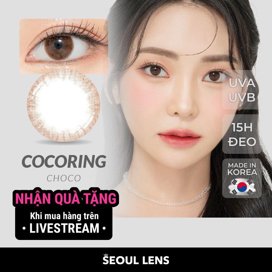 COCORING - 6 THÁNG (1 CHIẾC) Choco - Kính áp tròng Hàn Quốc Seoul Lens ...