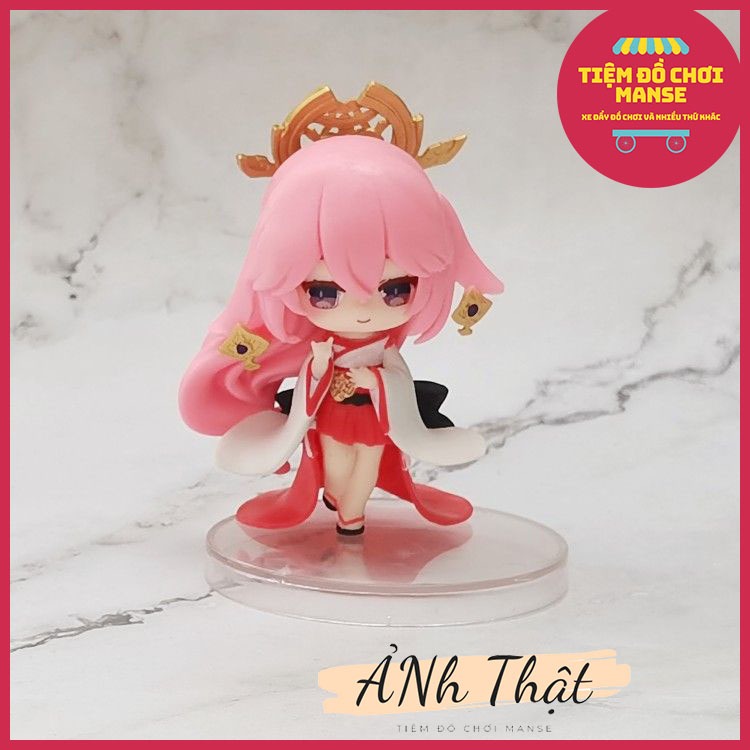 Set 6 Mô Hình Nhân Vật Game Genshin Impact Raiden Shogun Yae Miko Yanfei Hu Tao Klee Kamisato ...