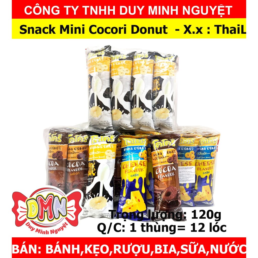Combo 12 gói Bánh snack Cocori Mini Donut 10g Thái Lan | Shopee Việt Nam