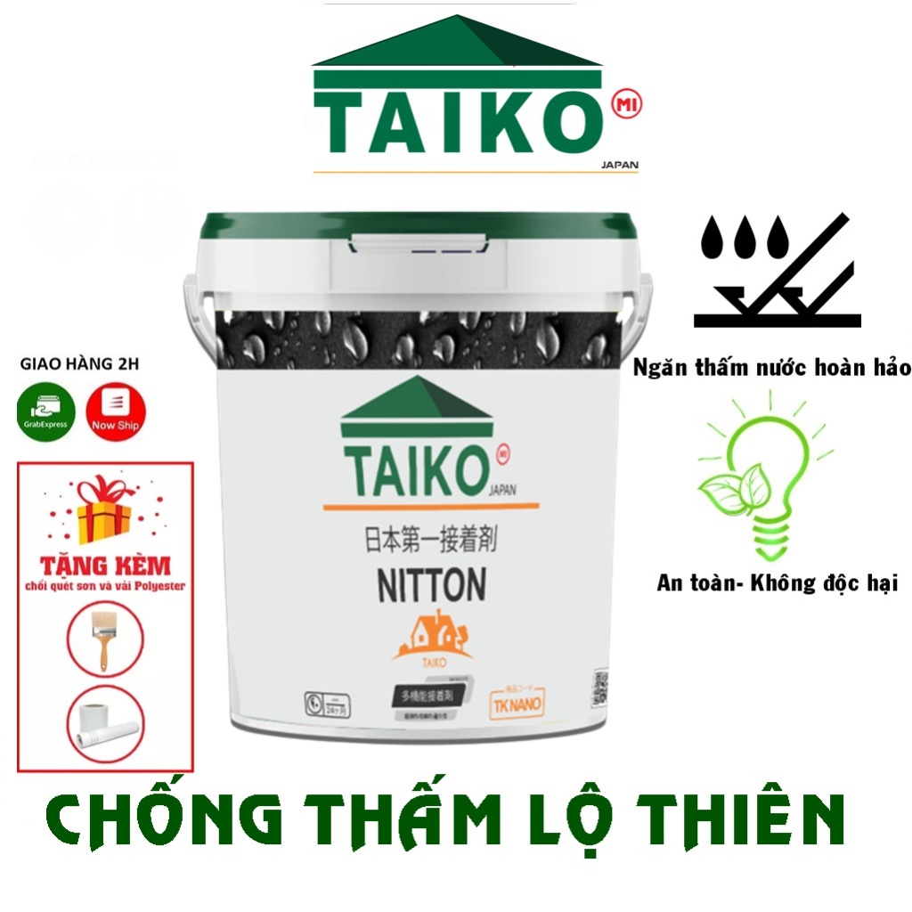 [Chính Hãng ] Keo Sơn Chống Thấm Sàn Mái TAIKO NITTON - Thùng 10 Lít ...