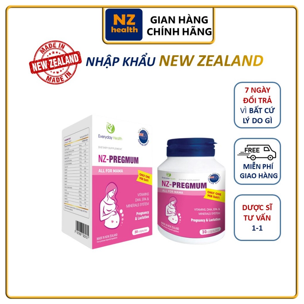 Bổ bầu Everyday health NZ-Pregmum Vitamin tổng hợp cho phụ nữ mang thai ...