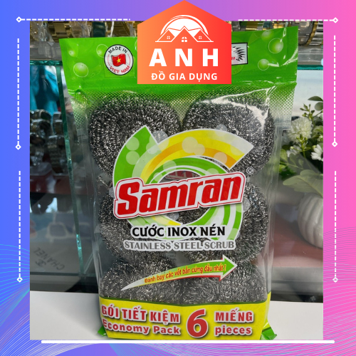 COMBO 3 Cước Inox Nén Cọ Xoong Nồi Samran Chính Hãng Cực Dày | Shopee ...