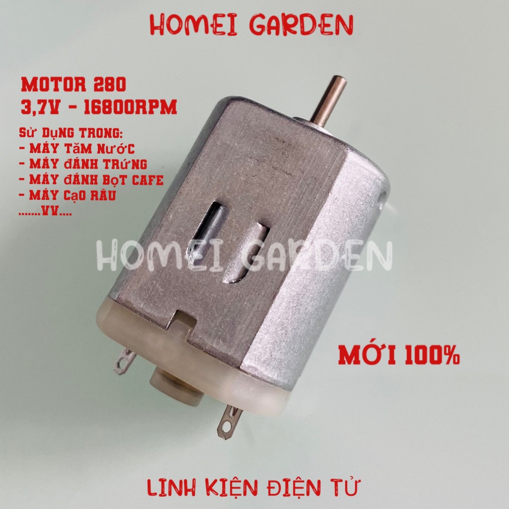 Mô tơ motor 280 3,7V 16800RPM sử dụng cho máy tăm nước, máy đánh trứng ...