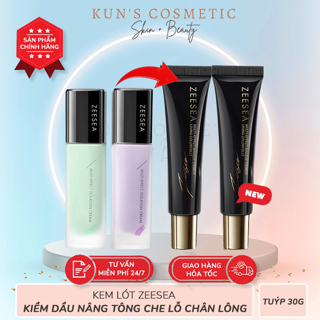 Kem Lót ZEESEA Trang Điểm Kiềm Dầu Nâng Tông Che Lỗ Chân Lông Mịn Da tuýp 30g | Shopee Việt Nam
