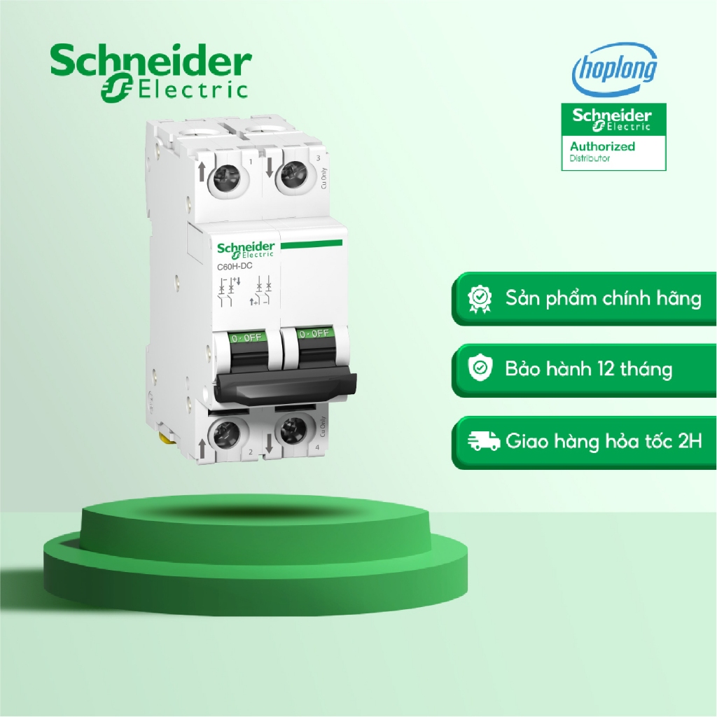 Cầu dao tự động A9N61537 Schneider - MCB - Acti9 C60H-DC - 2P - 40A - 10kA | Shopee Việt Nam