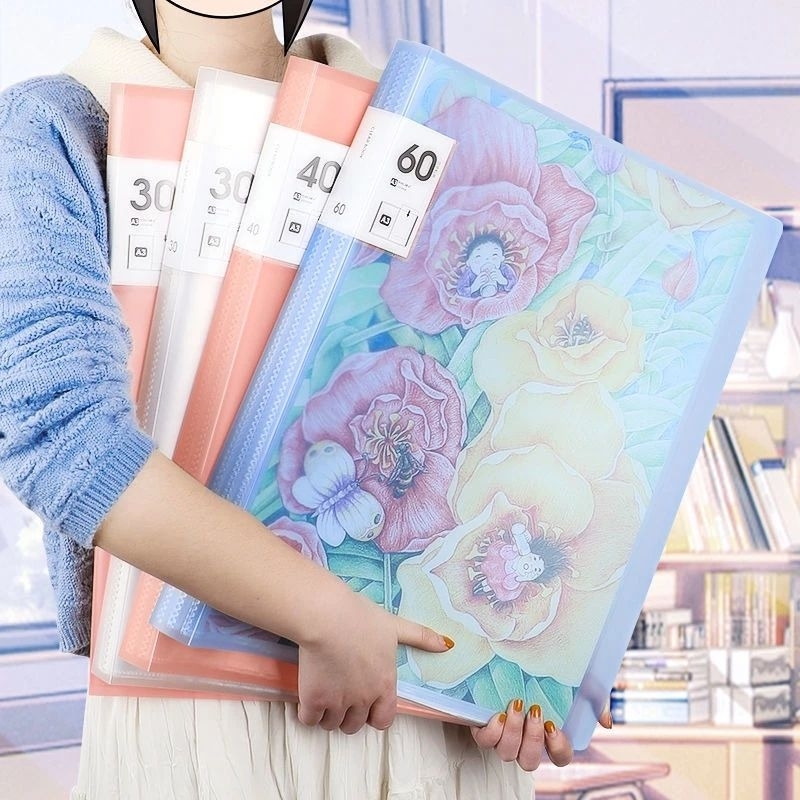 Sổ đựng tài liệu A2 , Album poster A2, Binder A2 hồng ( đựng dc 60 pos ...