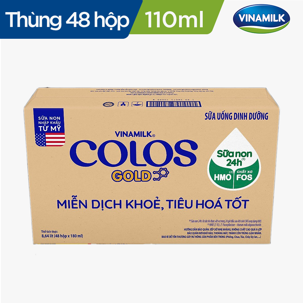 Thùng 48 hộp Sữa bột pha sẵn Vinamilk COLOS GOLD 110ml | Shopee Việt Nam