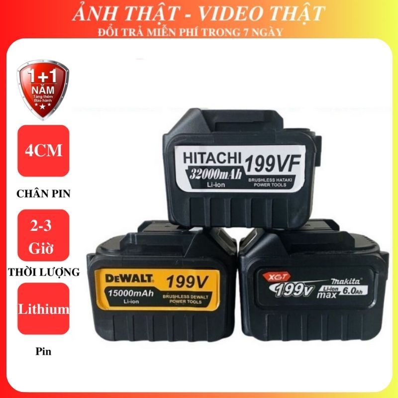 Pin 15 Cell 21V dung lượng cao chân pin phổ thông có đèn LED báo pin ...