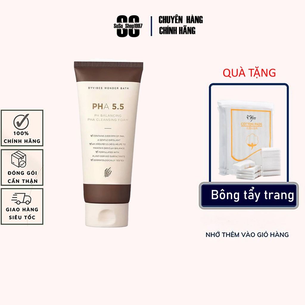 Sữa rửa mặt Wonder Bath PHA 5.5 pH Balancing Cleansing Foam 130ml tạo bọt dịu nhẹ - phù hợp ngay ...