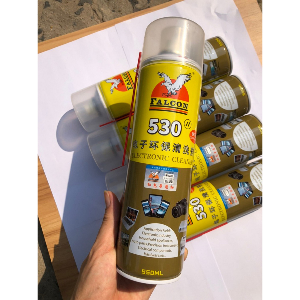 Chai Xịt Tẩy Keo Vệ Sinh Linh Kiện Điện Tử Falcon 530 550ml | Shopee ...