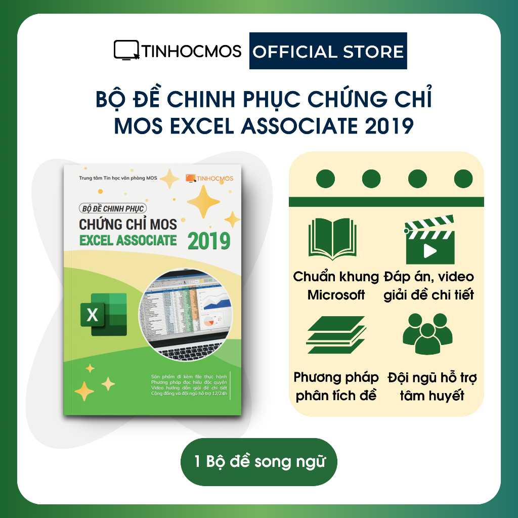 Bộ đề "Chinh phục chứng chỉ MOS Excel Associate 2019" | Shopee Việt Nam