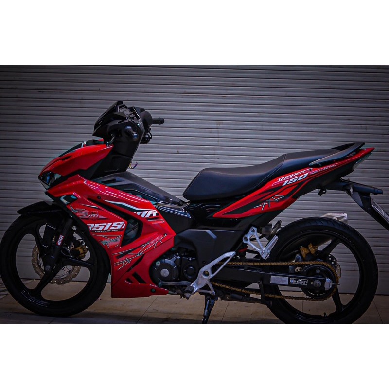 Tem xe winner x v3 mẫu tem rs 150 chỉ đen bạc dán xe dàn áo màu đỏ đẹp ...