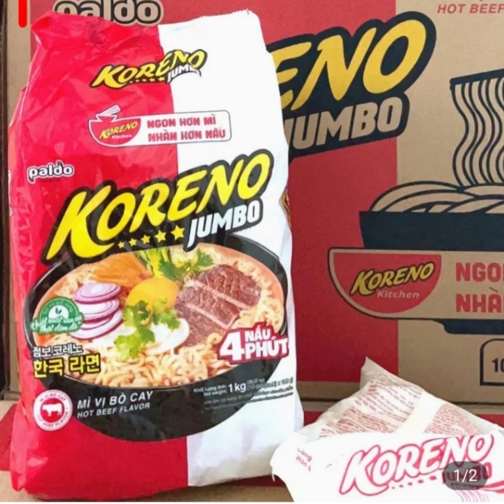 Mì koreno jumbo vị bò cay 1 kg. | Shopee Việt Nam