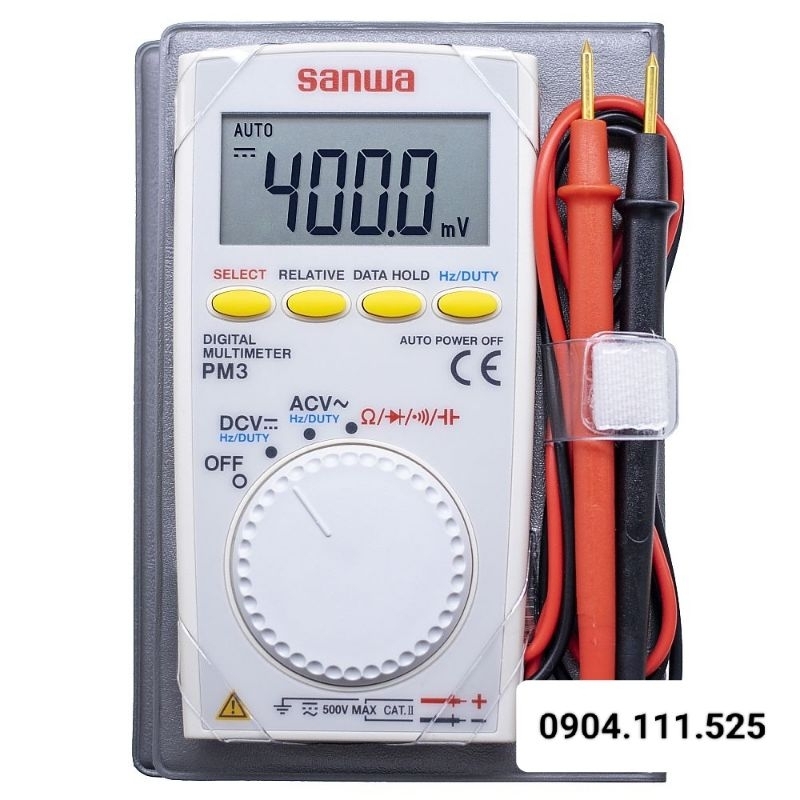 Đồng hồ vạn năng chỉ thị số Sanwa PM3 loại bỏ túi đo điện áp, điện trở, tụ điện, tần số | Shopee ...