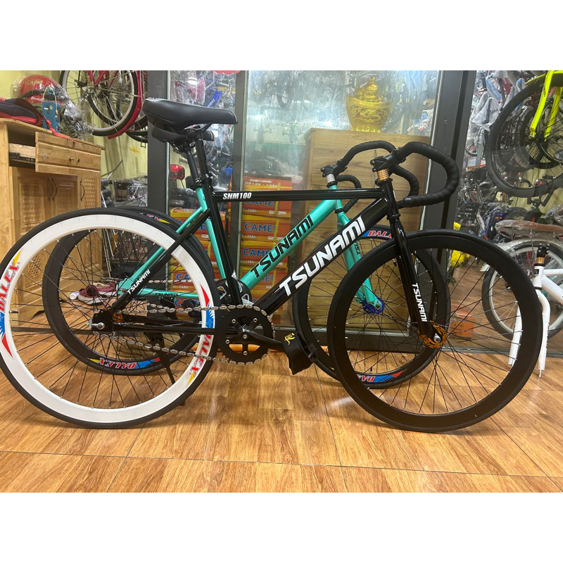 XE FIXGEAR TSUNAMI NEW 100%, ĐÙM NHÔM, SÊN HẠT ĐẬU, GIÒ ĐĨA NHÔM,1 ...