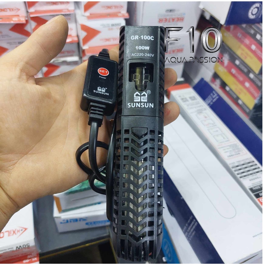 SƯỞI BỂ CÁ ĐIỀU CHỈNH NHIỆT ĐỘ NGOÀI SUNSUN GR 100W-200W-300W-500W - SƯỞI HIỂN THỊ LED CHỐNG ...