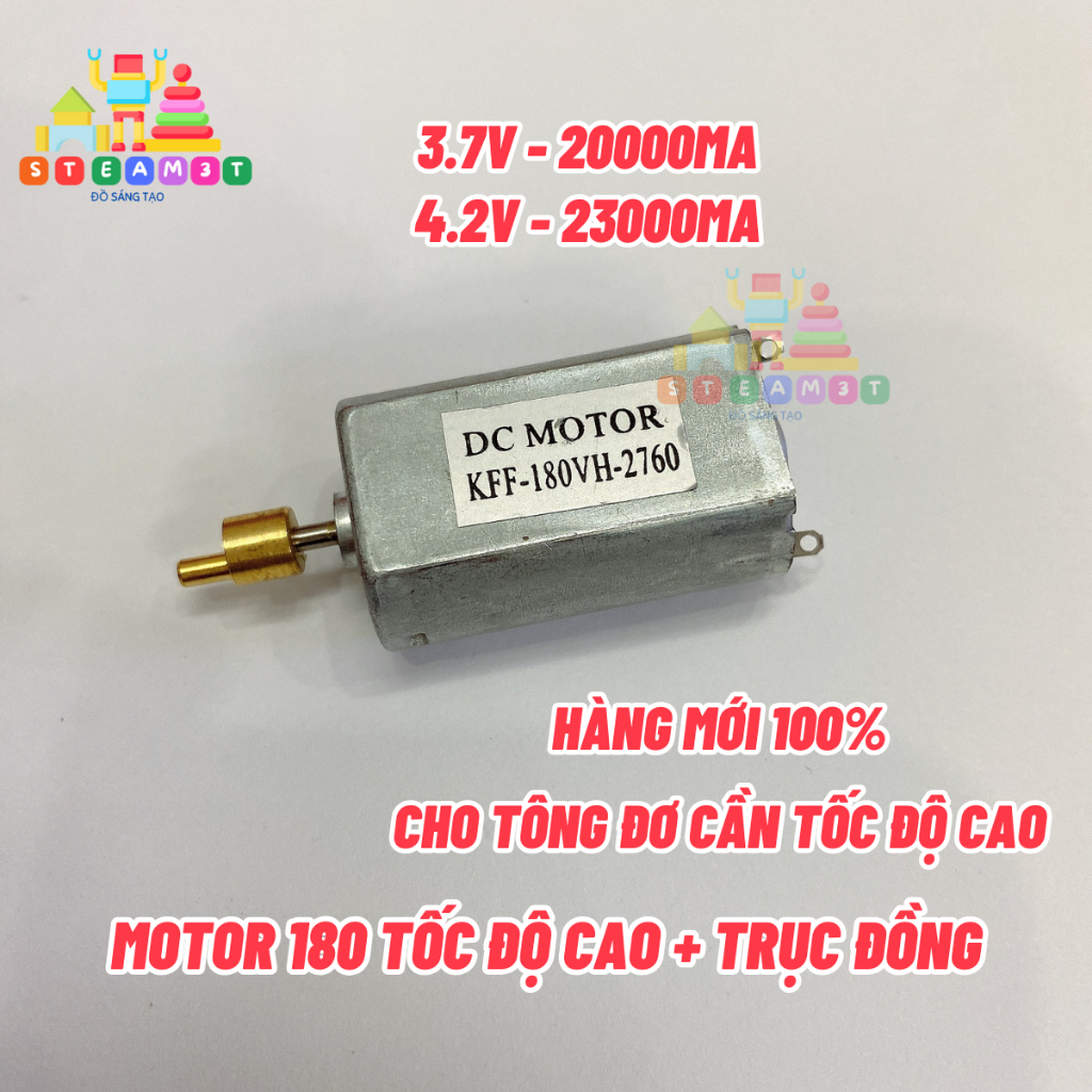 Động cơ motor F180 tốc độ cao cho tông đơ cắt tóc kèm trục đồng 3.7v ...