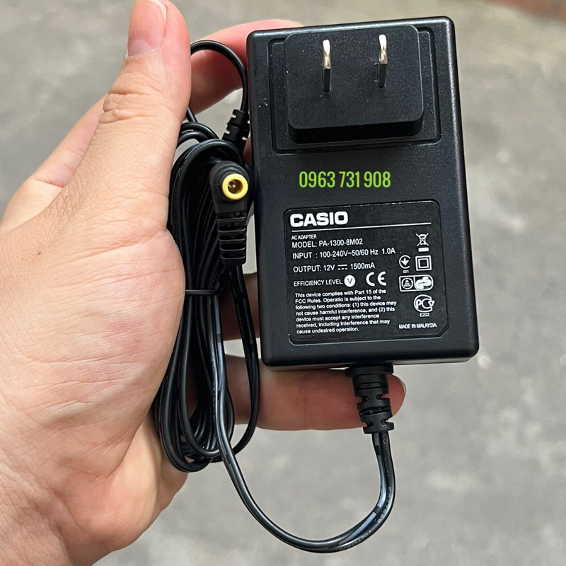 Adapter nguồn đàn Organ Casio 12V 1.5A chân kim | Shopee Việt Nam