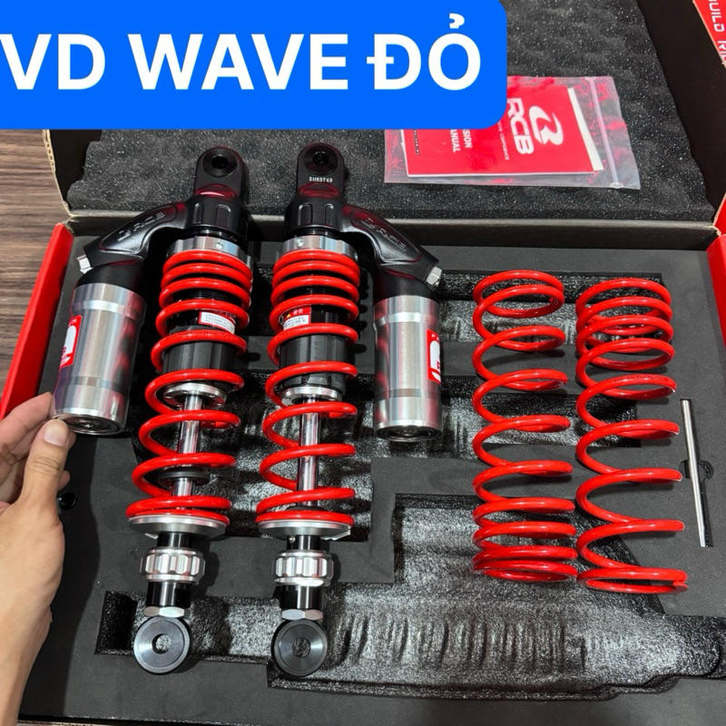 Phuộc RCB VD Wave, Dream, Future lò xo đỏ, vàng ( 2 tăng chỉnh ...